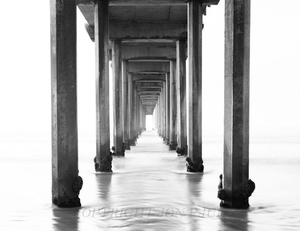 Scripps Pier Black & White - Marcus Ashley Gallery