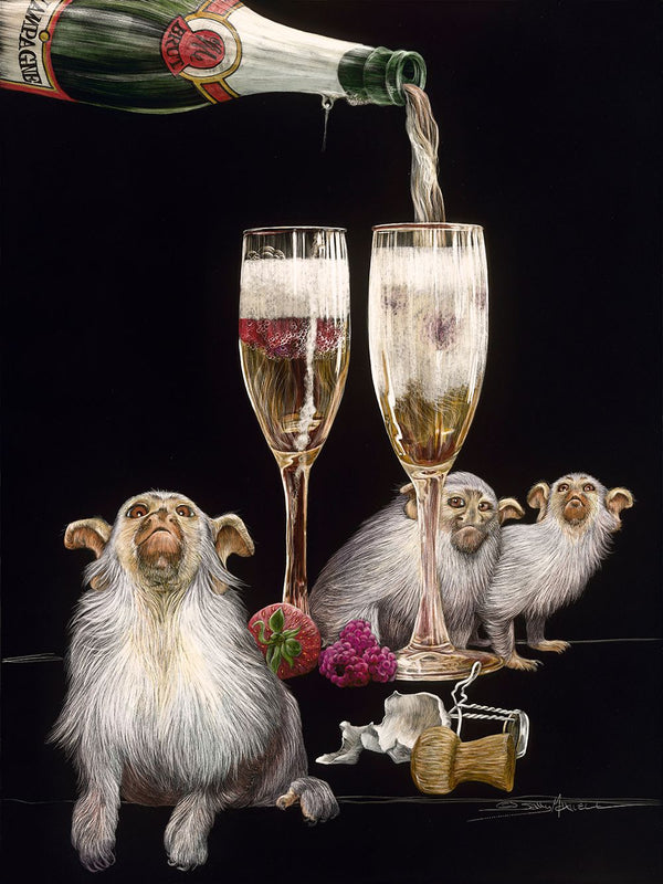 Champagne Monkeys - Marcus Ashley Gallery